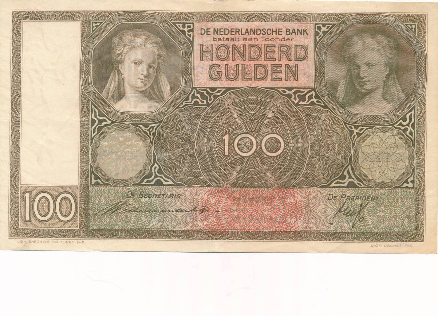 Niederlande 100 Gulden 1940 Banknote aEF | MA-Shops