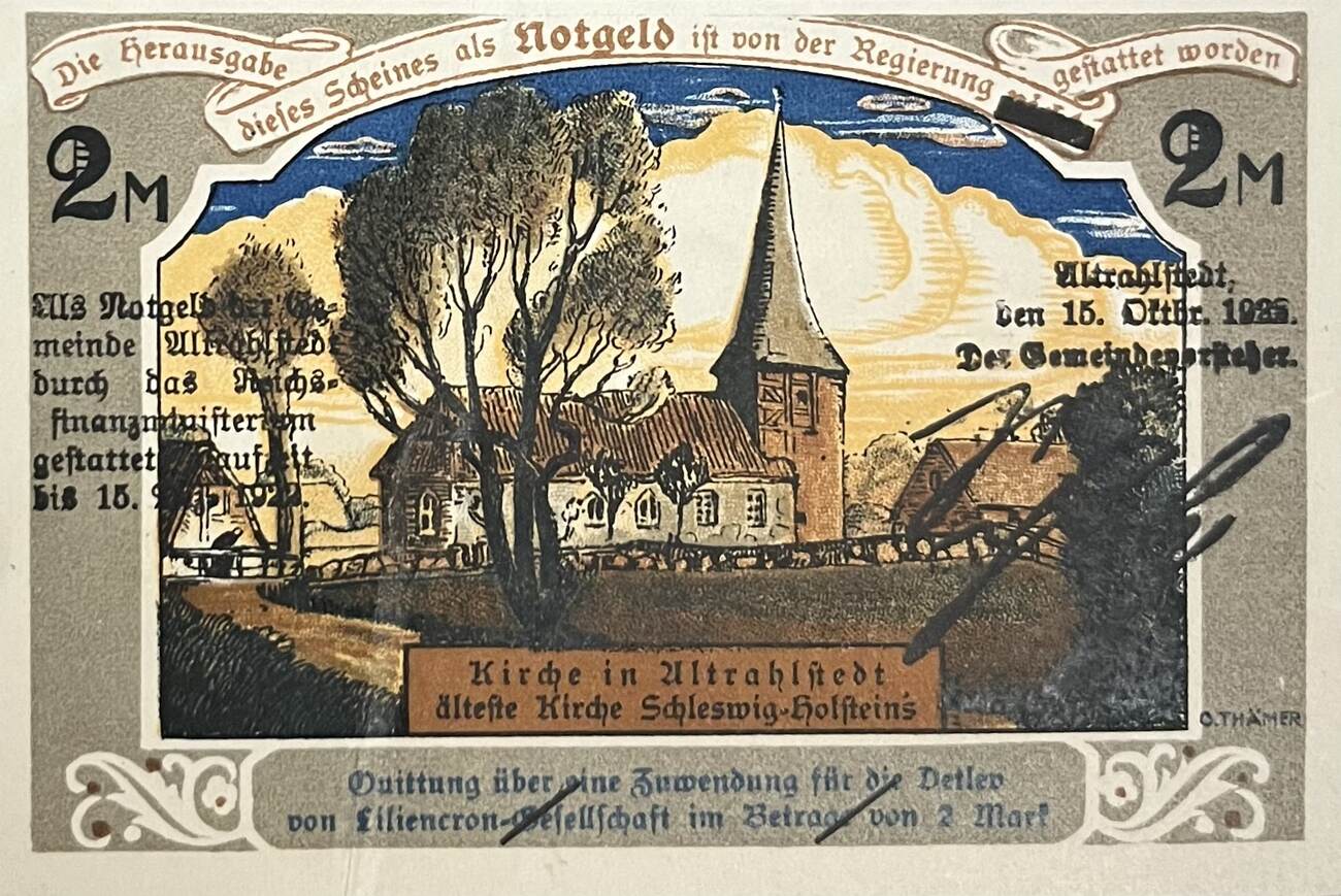 Deutschland, Deutsches Reich 2 Mark 1922 1 x Notgeld, Altrahlstedt ...