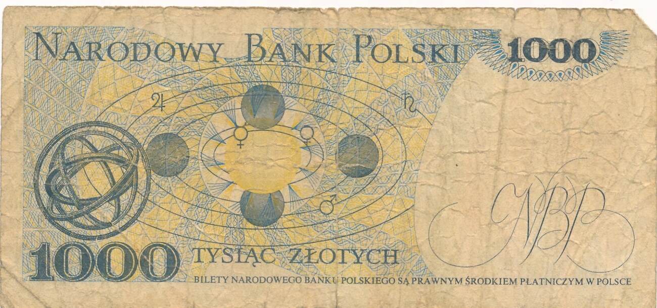Poland 1000 Zlotych Banknote IV, starkgebrauch | MA-Shops