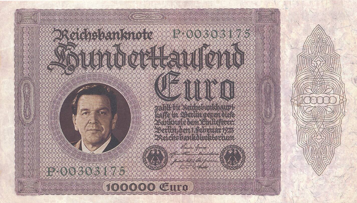 Deutsches Reich Deutschland BRD 100000 Euro Fantasie o.D. Werbeschein ...