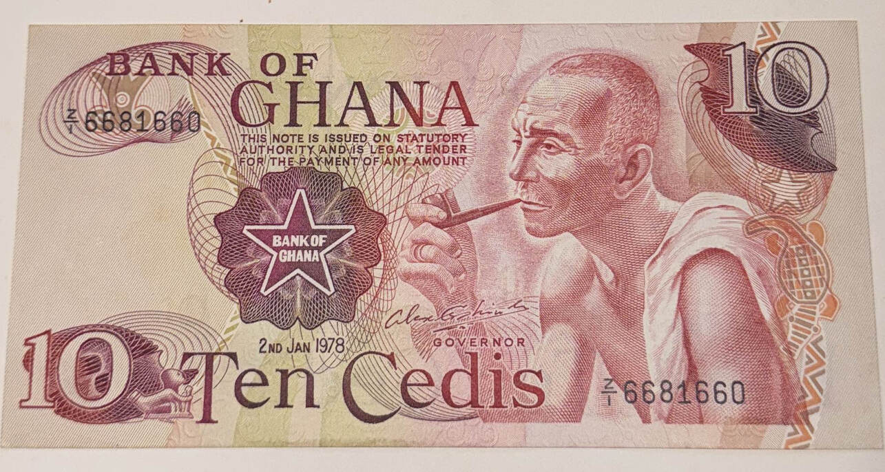 Ghana 10 Cedis 1978 Banknote unc | MA-Shops