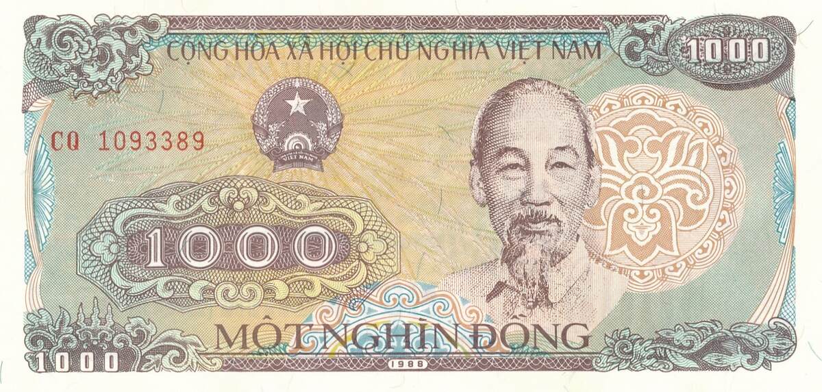 Vietnam 1988 1000 Dong Banknote unc | MA-Shops