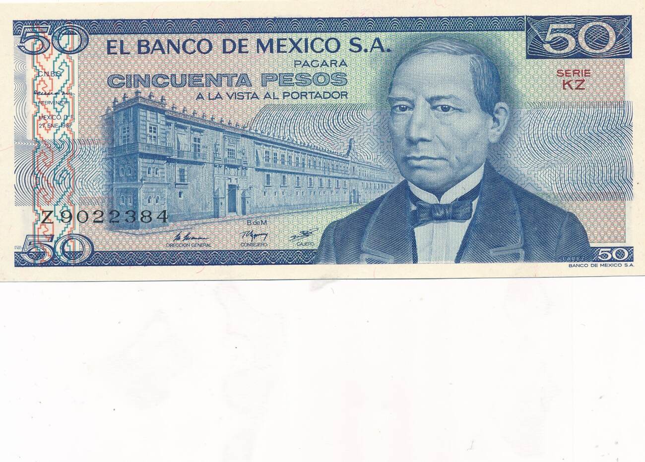 Mexiko 50 Pesos 1981 Banknote unc | MA-Shops