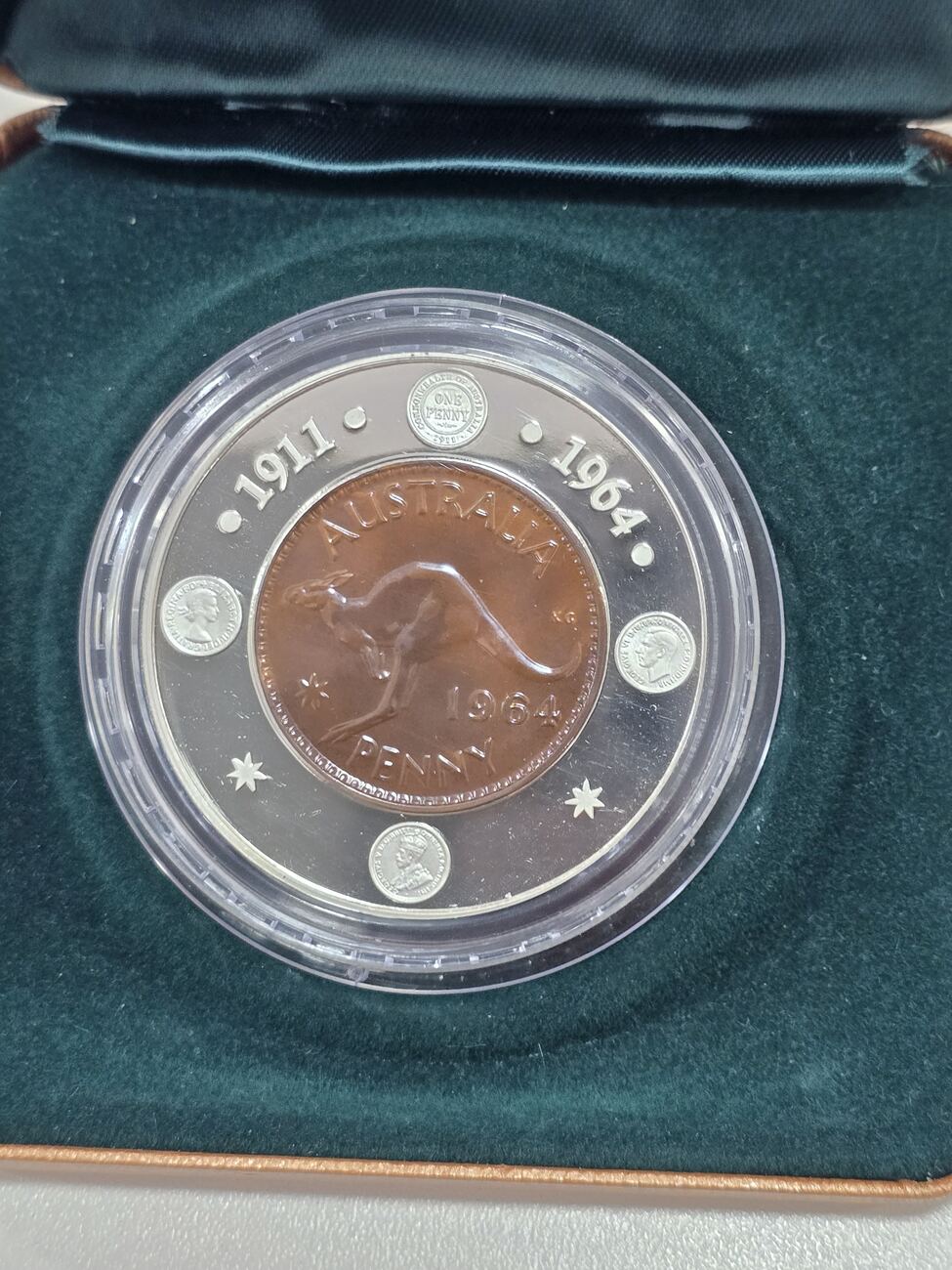 Australien $ 1 Dollar 2004 1911-1964 Penny - 40. Jahrestag des letzten ...
