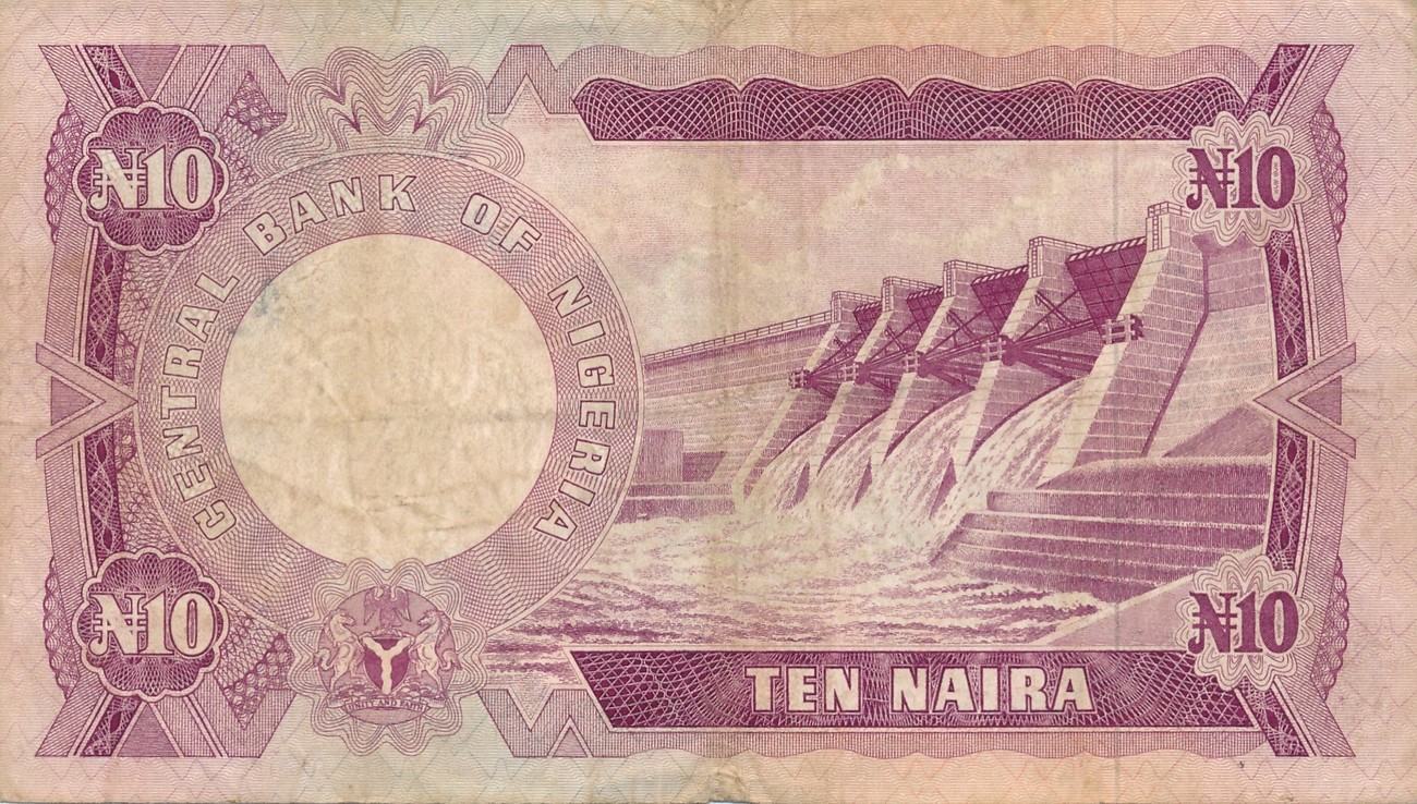 Nigeria 10 Naira 1978 Geldschein Banknote Ten Naira F-VF | MA-Shops