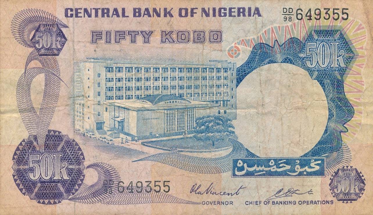 Nigeria 50 Kobo 1973-1978 Geldschein Banknote fifty kobo IV | MA-Shops