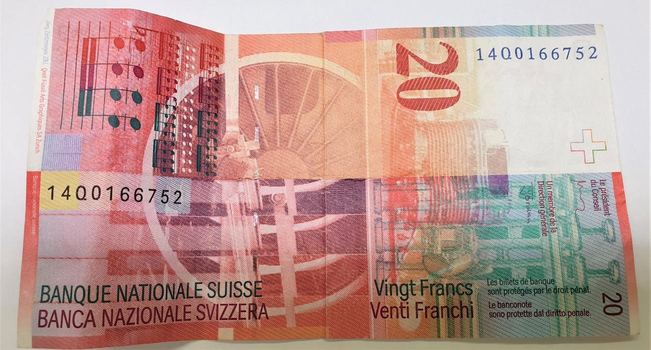 Schweiz 20 Franken 1996 Zwanzig Franken Ventg Francs VF | MA-Shops