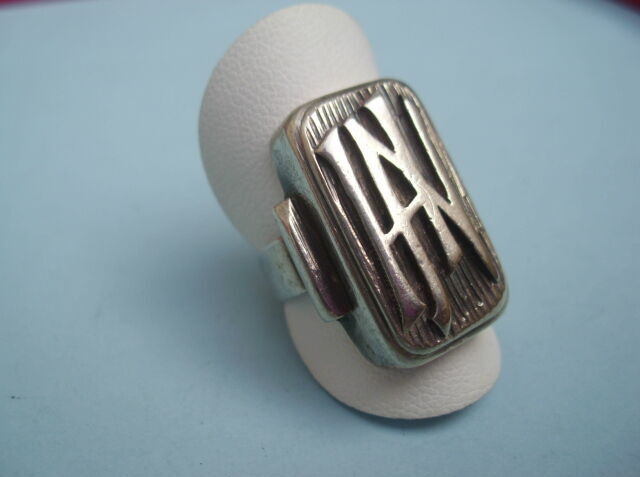 Schöner Ring Silberring 800er Silber mit Buchstaben | MA-Shops