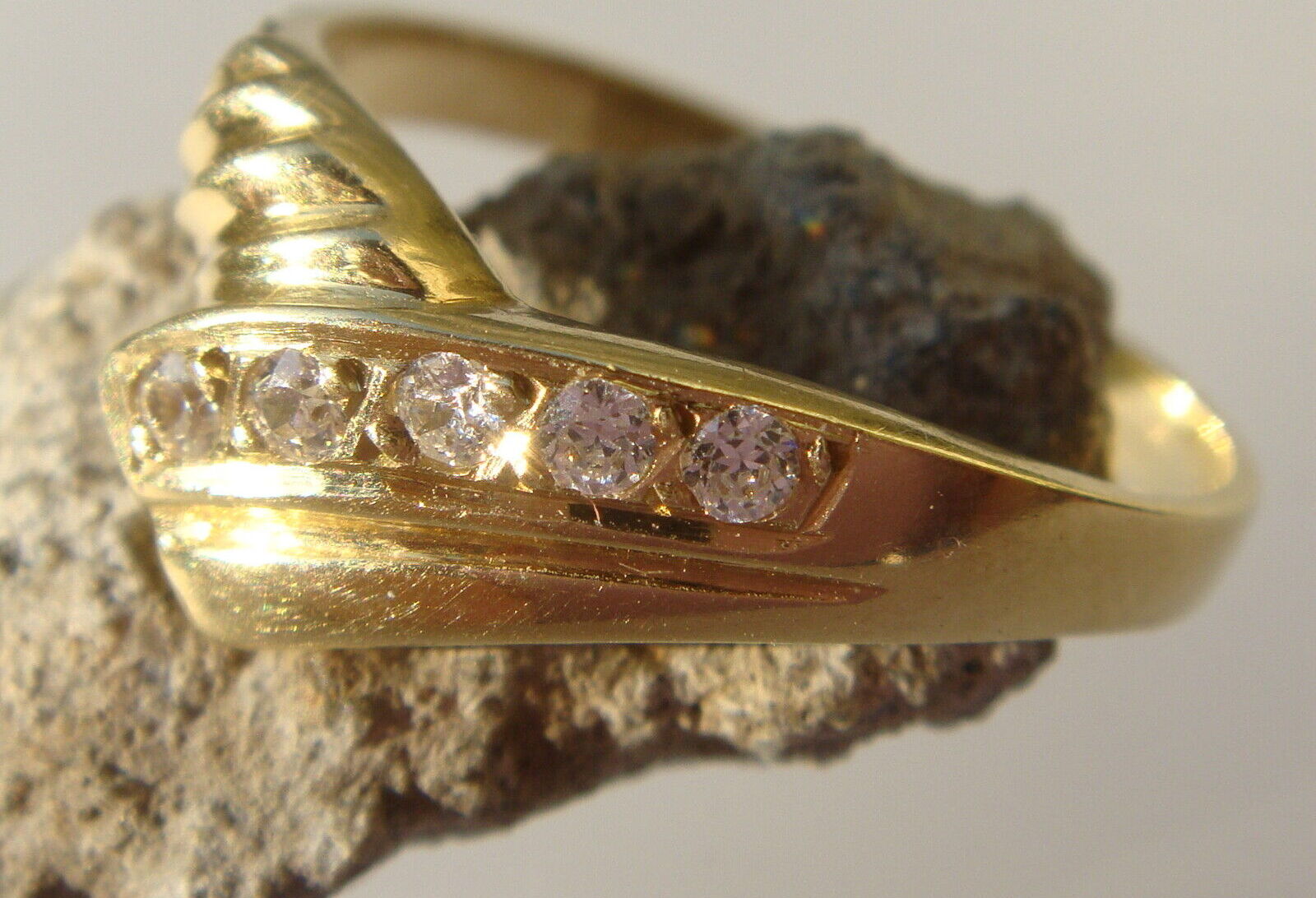 14 Karat 585 er Goldring Gold Ring mit Zirkonia Damenring Goldschmuck | MA-Shops