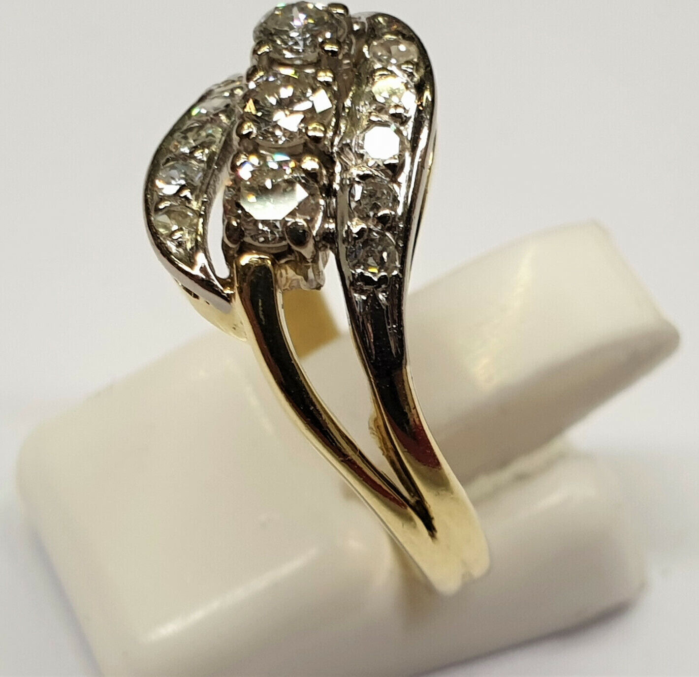 Antiker Goldring Ring 585er Gold Diamantring 0,50 Ct GG 14 Karat Ring | MA-Shops