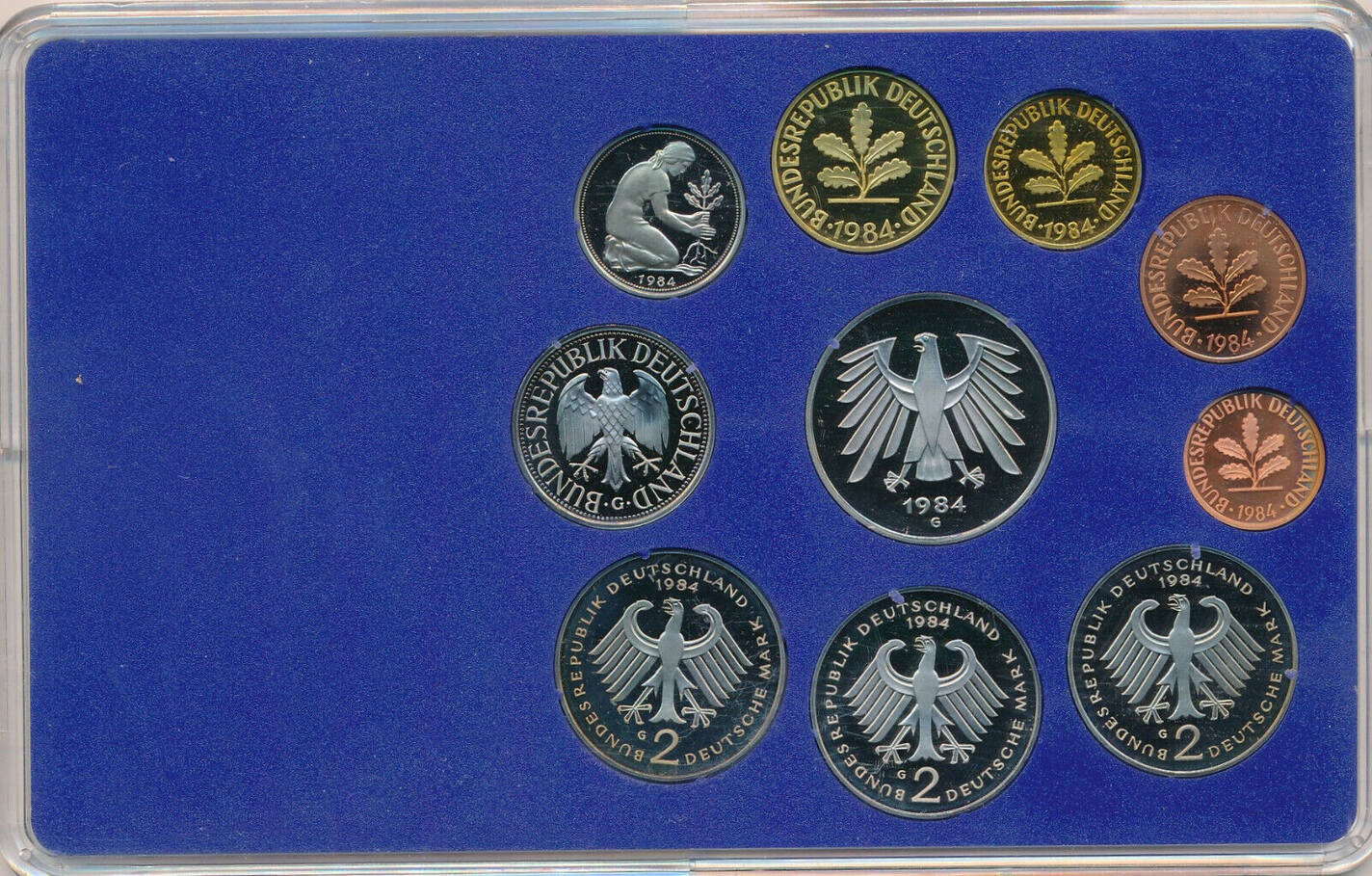 Mark 1984 G Münzen Bundesrepublik Deutschland KMS Kursmünzensatz | MA-Shops