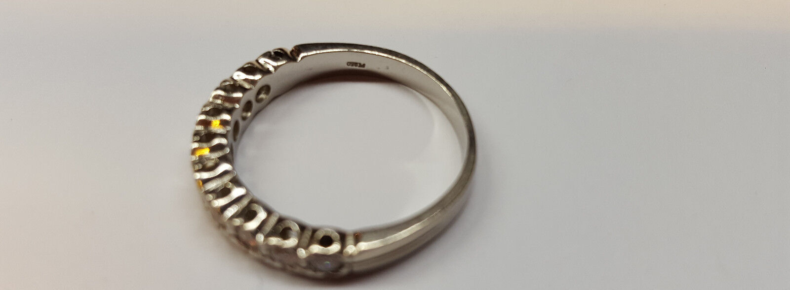 PL 950 Platin Ring mit 1,0 Ct Brillant Platinring Diamant Halb Memory ...