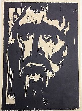 1912 Emil Nolde Org. Holzschnitt The Prophet nicht signiert mit ...