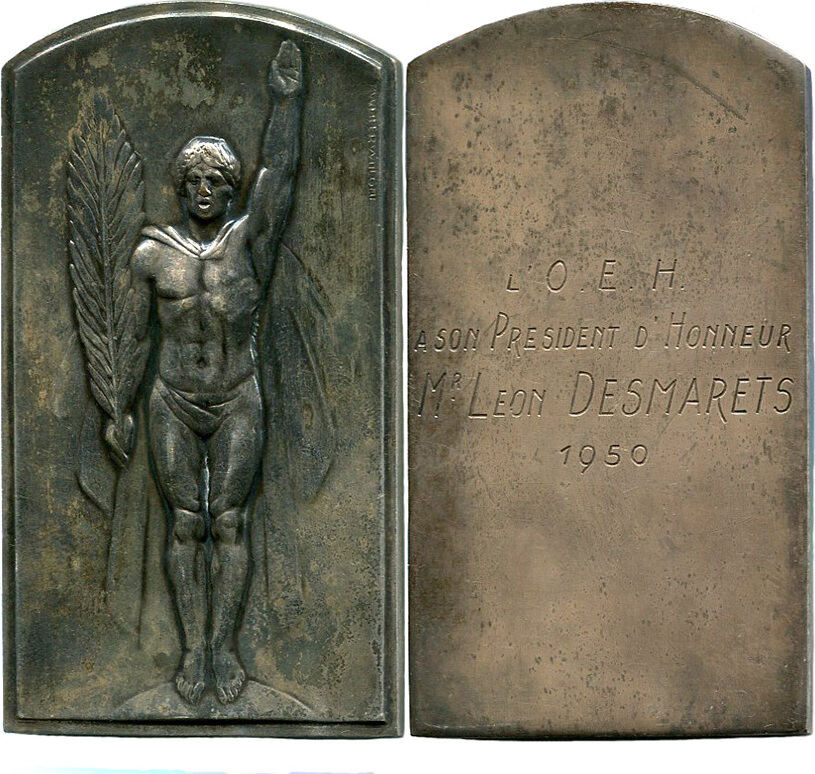 Belgien, Einseitige Plakette v. Joseph Witterwulghe (1950), wohl etwas ...