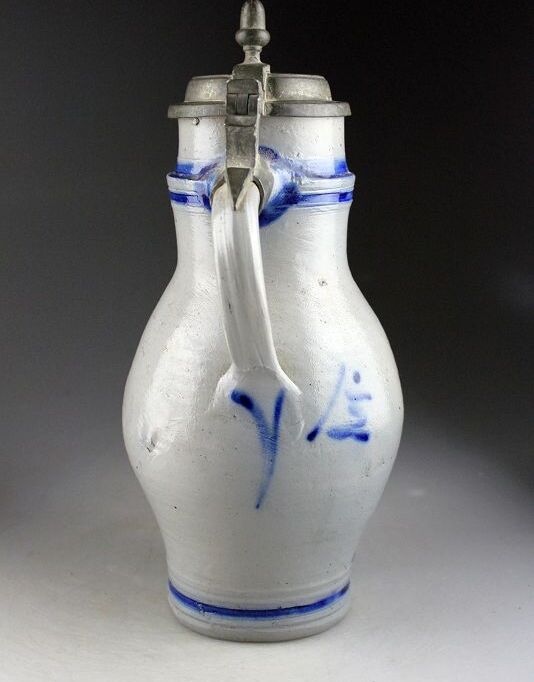 Medieval & later artifacts NICE GERMAN SALT GLAZED STONEWARE JUG ...