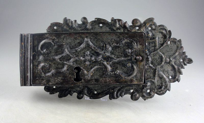 Medieval & later artifacts Lovely large iron box lock, Italian or ...