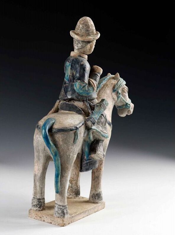Asian art Ming Dynasty tomb pottery officer Horseman w TL test! | MA-Shops