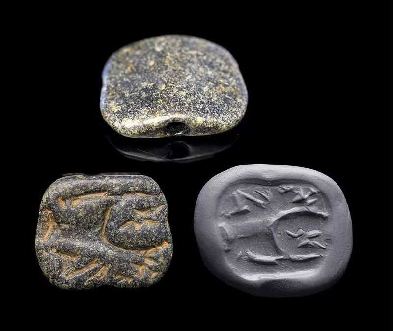 Ancient art Large attractive gable stamp seal, Western Mesopotamian ...