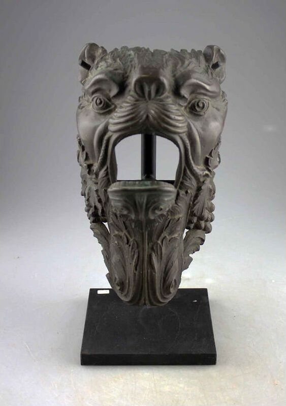 Medieval & later artifacts Massive late Renaissance bronze Lion mask ...