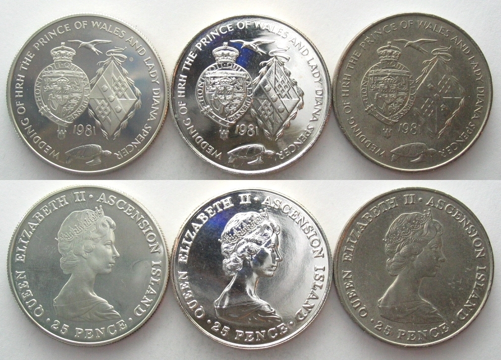 ASCENSION IS 25 Pence 1981 CHARLES DIANA Silver Prooflike RARE Proof BU Prooflike Proof ascension-is-25-pence-1981-charles-diana-silver-prooflike-rare-proof-bu-prooflike-proof