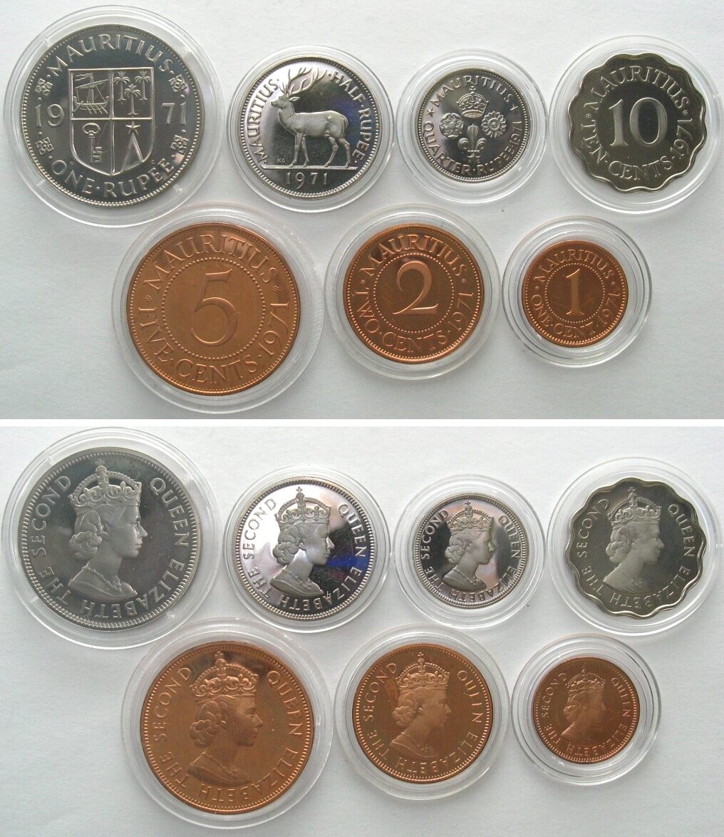 MAURITIUS 1971 PROOF SET open RARE!!! | MA-Shops