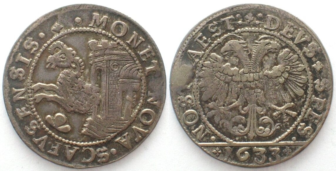 Schweiz - Schaffhausen Swiss SCHAFFHAUSEN Dicken 1633 silver SCARCE ...