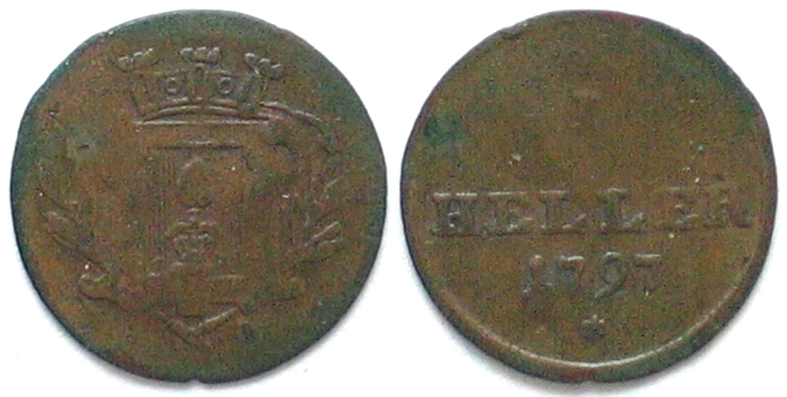 AUGSBURG City 1 Heller 1797 copper VF | MA-Shops