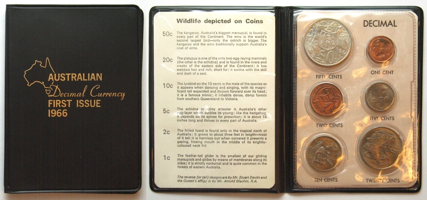 Australien AUSTRALIA 1966 Reserve Bank Coloured Wallet Mint Set RARE ...