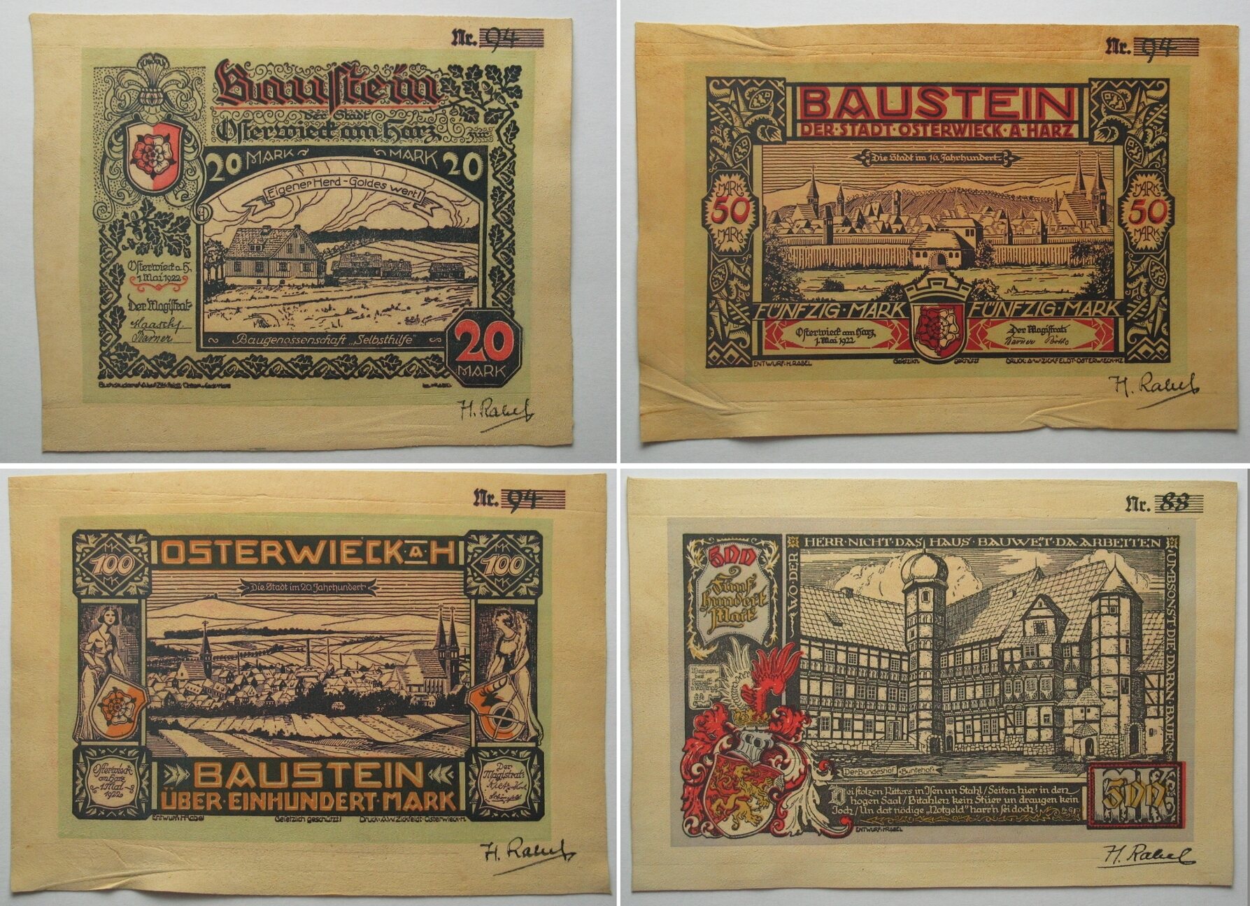 Osterwieck (Sachsen-Anhalt) GERMANY. Notgeld. Osterwieck, Set Leather ...