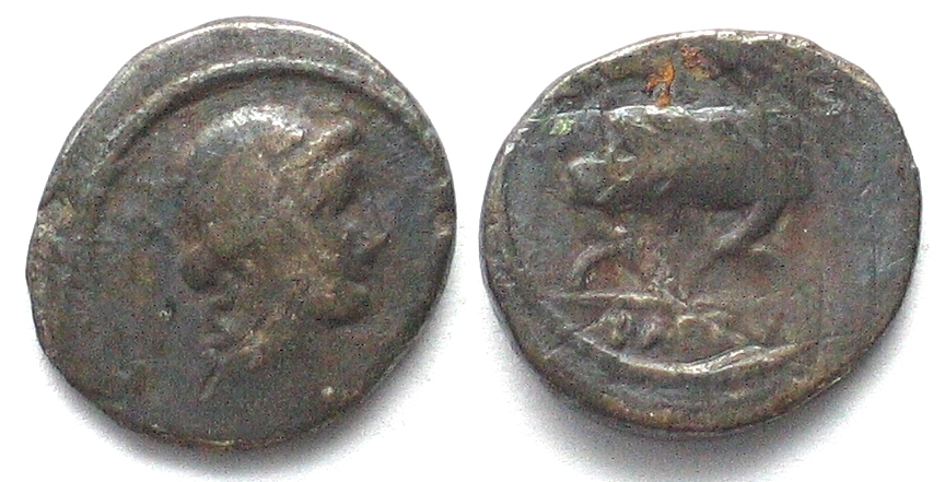 -46 ROMAN REPUBLIC. C. Considius Paetus, AR Denarius, 46 BC, head of ...