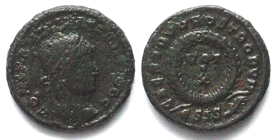 Roman Imperial CONSTANTINE II (317-340 AD). AE Follis, 337-340, ЄSIS ...