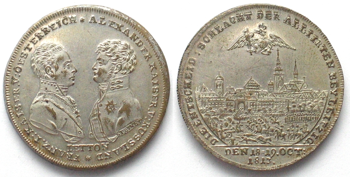 Nürnberger Rechenpfennige BATTLE OF LEIPZIG Counter 1813 by STETTNER ...