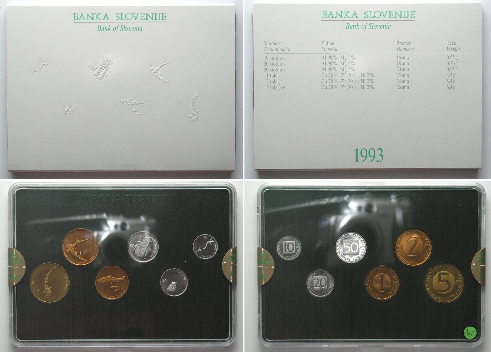 Slowenien SLOVENIA 1993 PROOF SET | MA-Shops