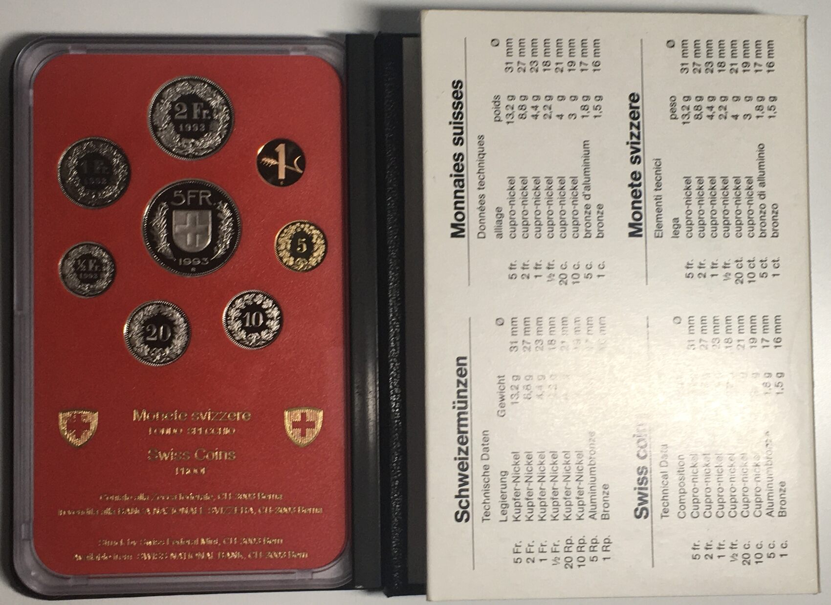Schweiz SWITZERLAND 1993 PROOF SET RARE!!! | MA-Shops