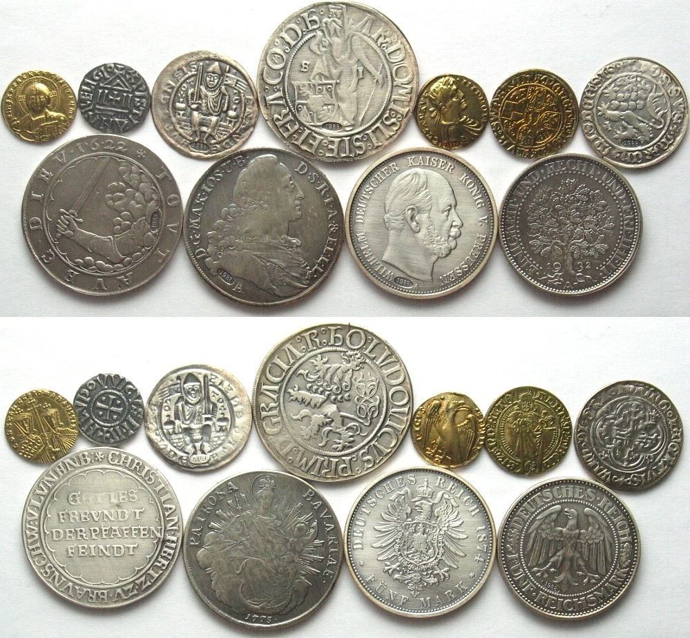 Deutschland - Medaillen 1988 11 Replicas Set GERMAN COINS Middle Ages ...