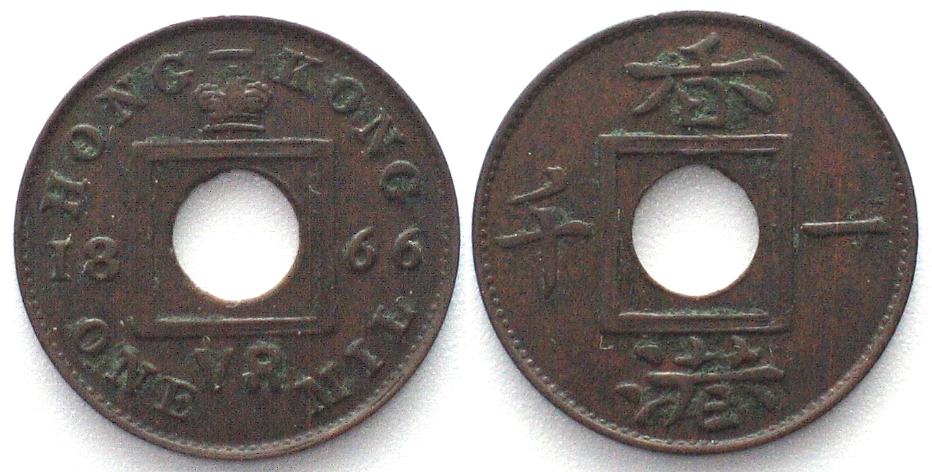 Hongkong HONG KONG Mil 1866 VICTORIA bronze AU! | MA-Shops