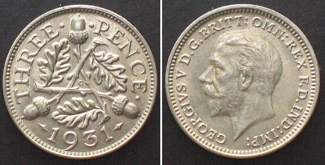 England GREAT BRITAIN Threepence 1931 GEORGE V silver BU!!! | MA-Shops