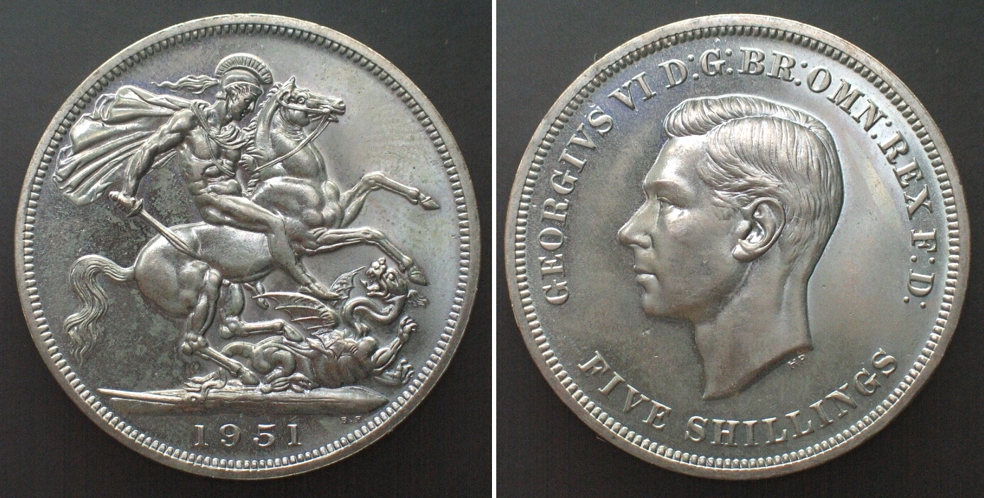 England GREAT BRITAIN 1951 FESTIVAL OF BRITAIN PROOFLIKE CROWN GEORGE ...