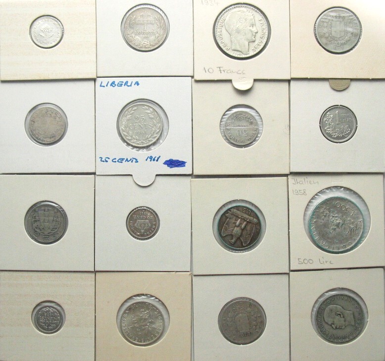 Sammlungen & Lots Collection of 16 world silver coins 1836-1961 | MA-Shops