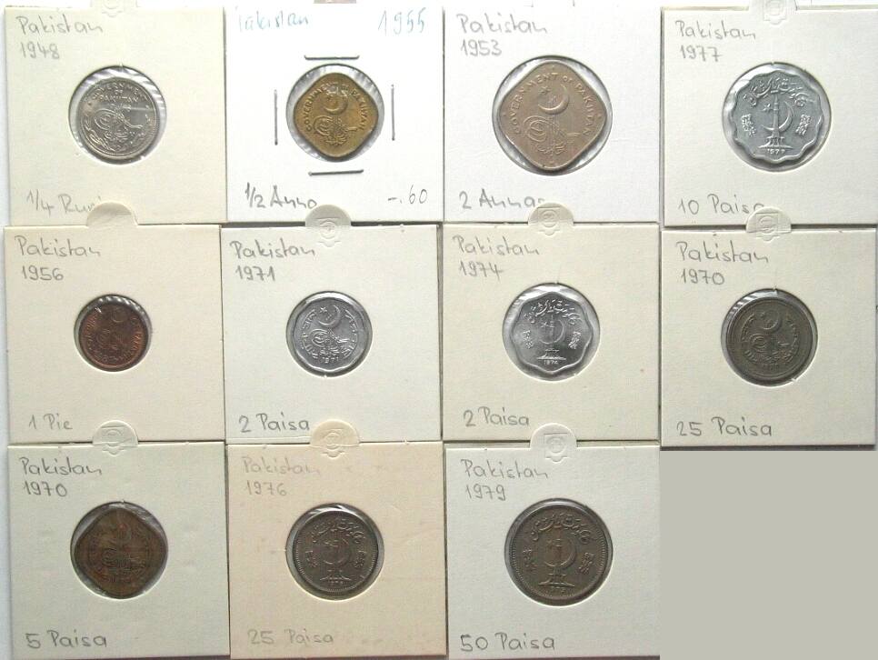 PAKISTAN Collection of 11 coins 1948-1976, many in top condition! | MA ...