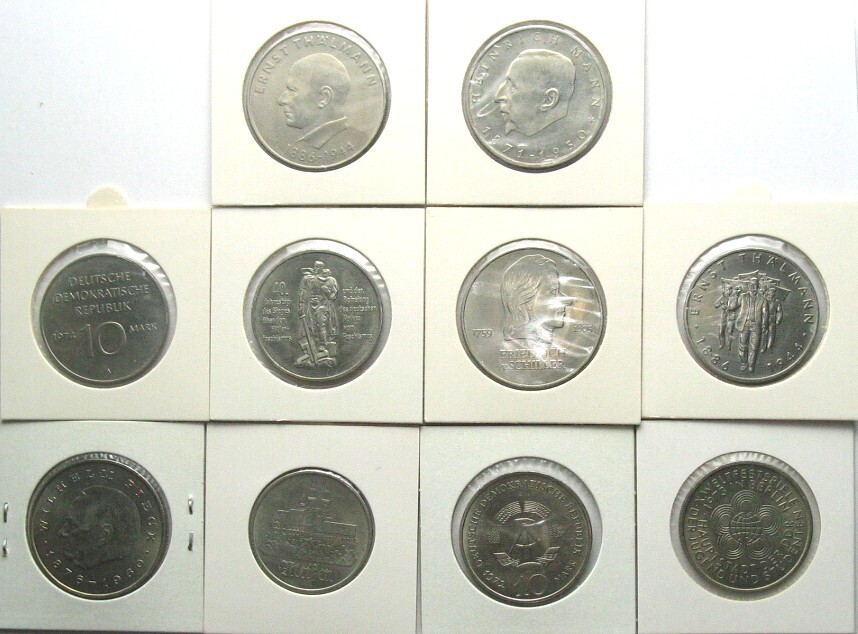 Deutschland - DDR GERMAN DEMOCRATIC REPUBLIC Collection of 10 coins ...