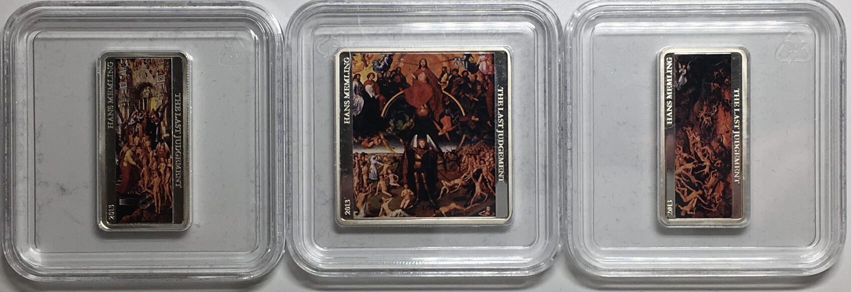 TOKELAU 4 $ Set 2013 The Last Judgment, Triptych by Memling, silver, colored Proof | MA-Shops
