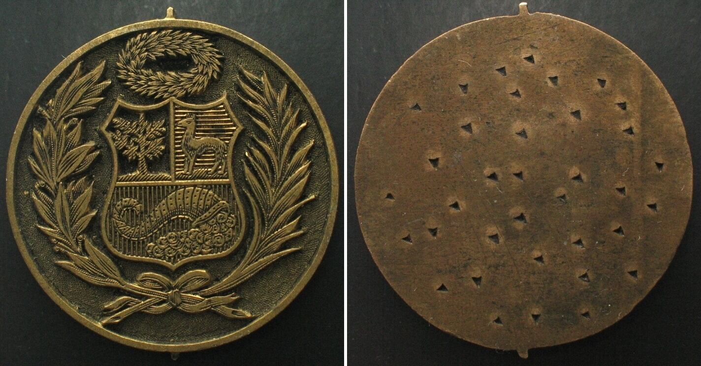 PERU. Handmade bronze official seal, about 1950 Prooflike | MA-Shops