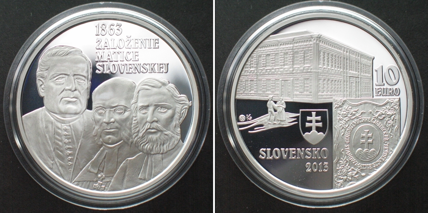 Slowakei SLOVAKIA. 10 Euro 2013 Matica Slovenska, silver Proof | MA-Shops
