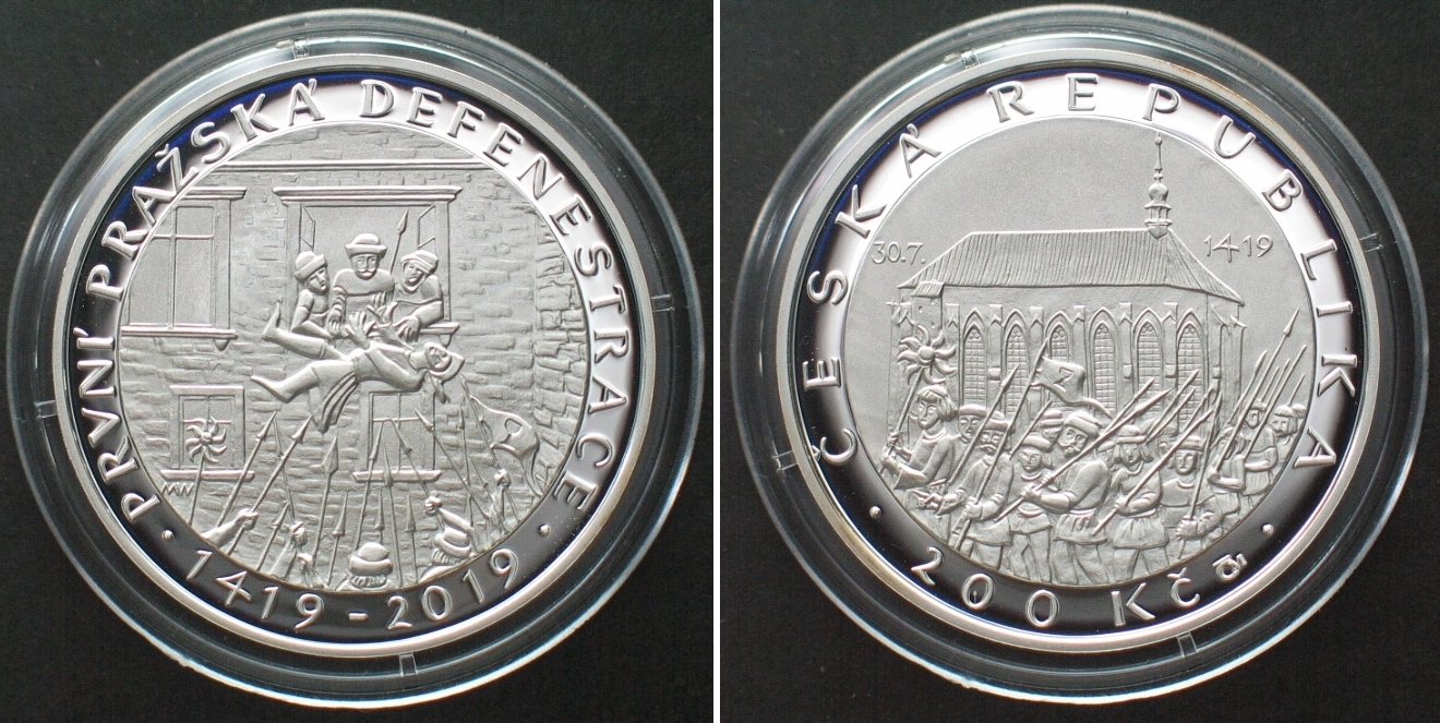 Tschechische Republik Kronen CZECH REPUBLIC. 200 Korun 2019, First ...