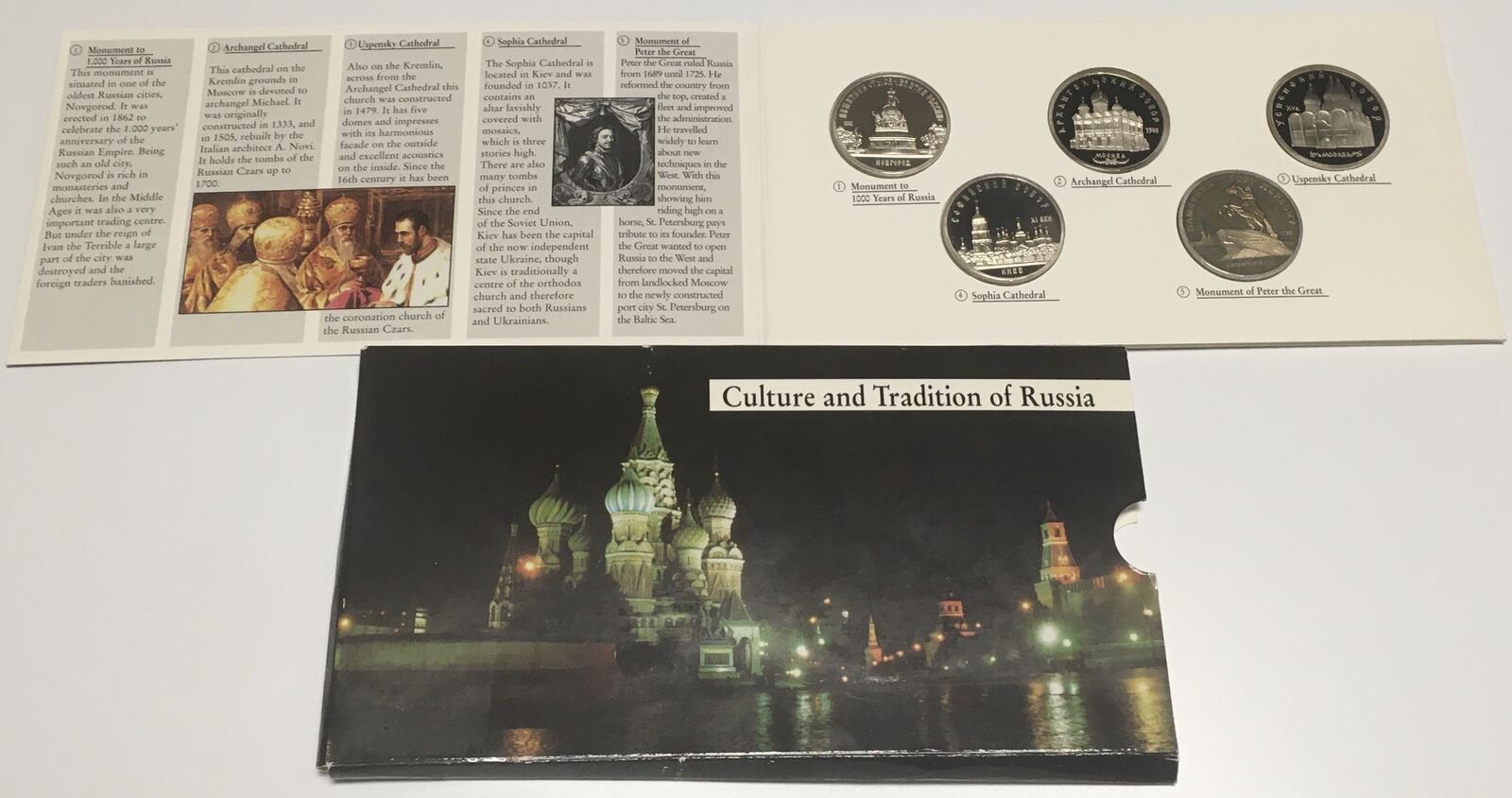 Russland 1988-1992 CULTURE AND TRADITION OF RUSSIA Set 10 coins 1, 3, 5 ...