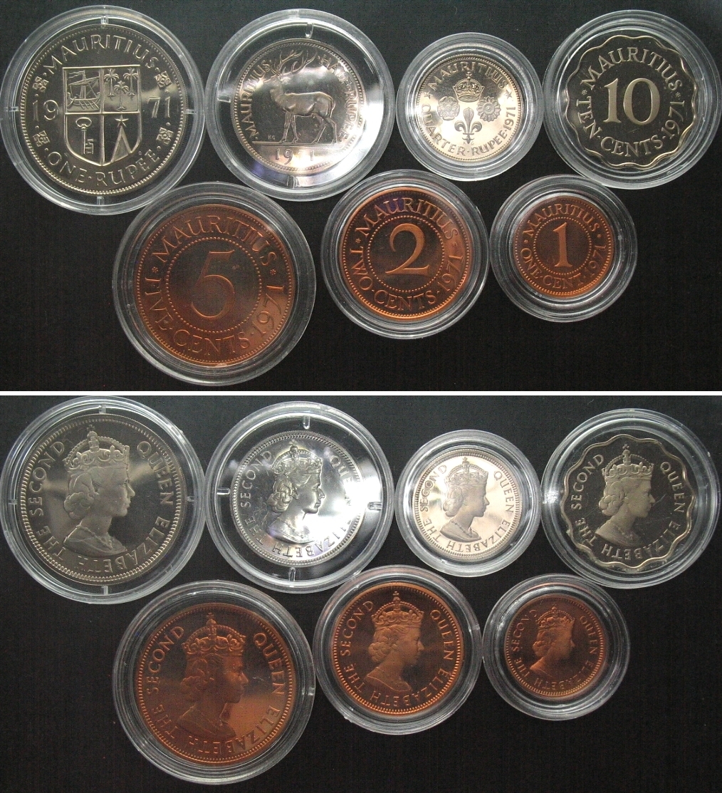 MAURITIUS 1971 PROOF SET open RARE!!! | MA-Shops