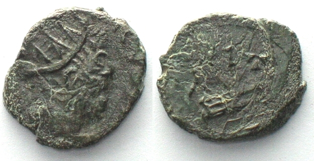 Roman Imperial VICTORINUS. 268-270 AE Antoninianus, barbarous radiate ...
