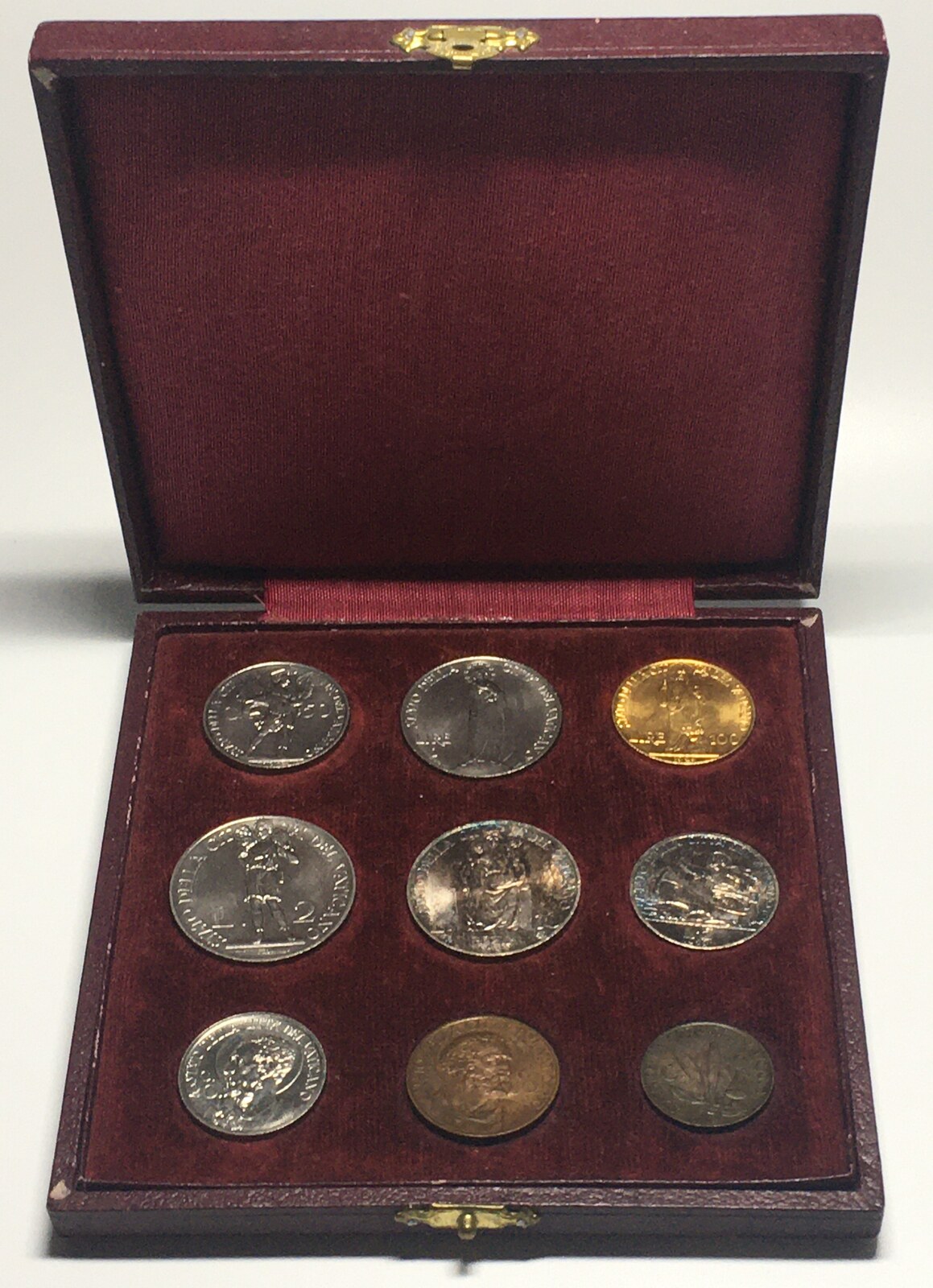 Vatikan VATICAN. 1929 Mint Set with 100 Lire 1929 gold, PIUS IX, RARE ...