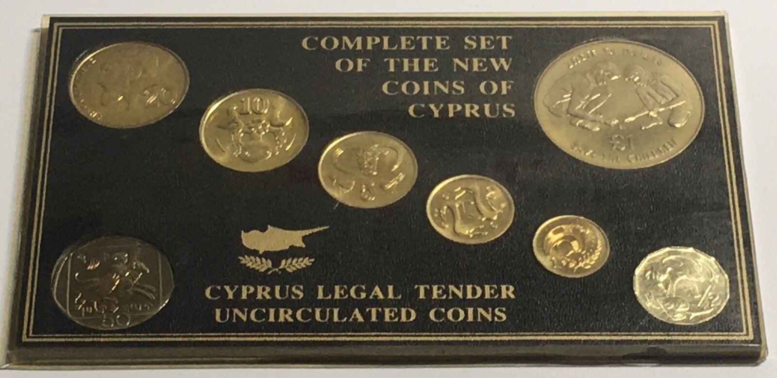 Zypern 1991 CYPRUS 1988-91 BU MINT SET w. 1 Pound 1989 SAVE THE ...